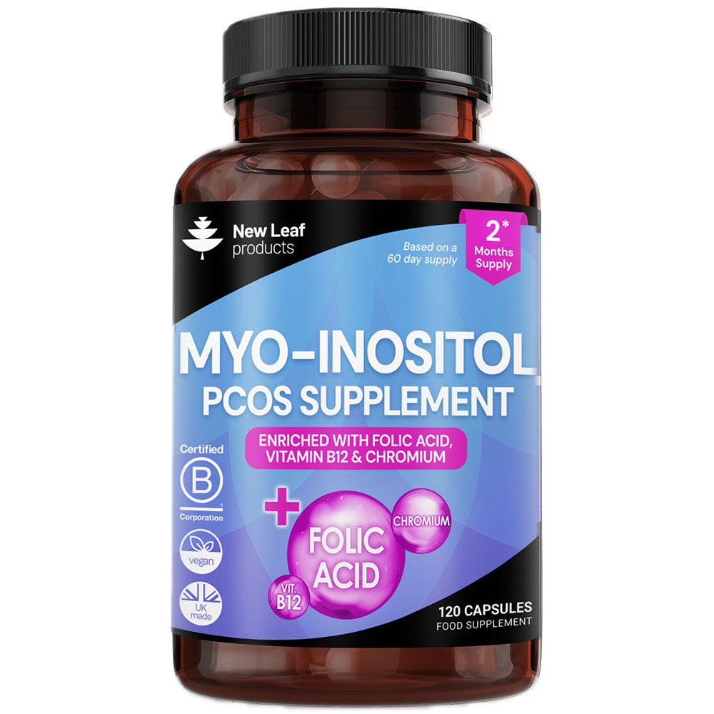 Myo-Inositol PCOS Capsules + Folic Acid B12 & Chromium Vegan – Gaia ...